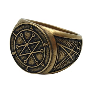 Azazel Sigil Demon Ring Occult Gothic Satanic Jewelry - Etsy