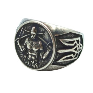 Ukrainian Cossack Custom Signet Ring Men Warrior Jewelry Made in ...