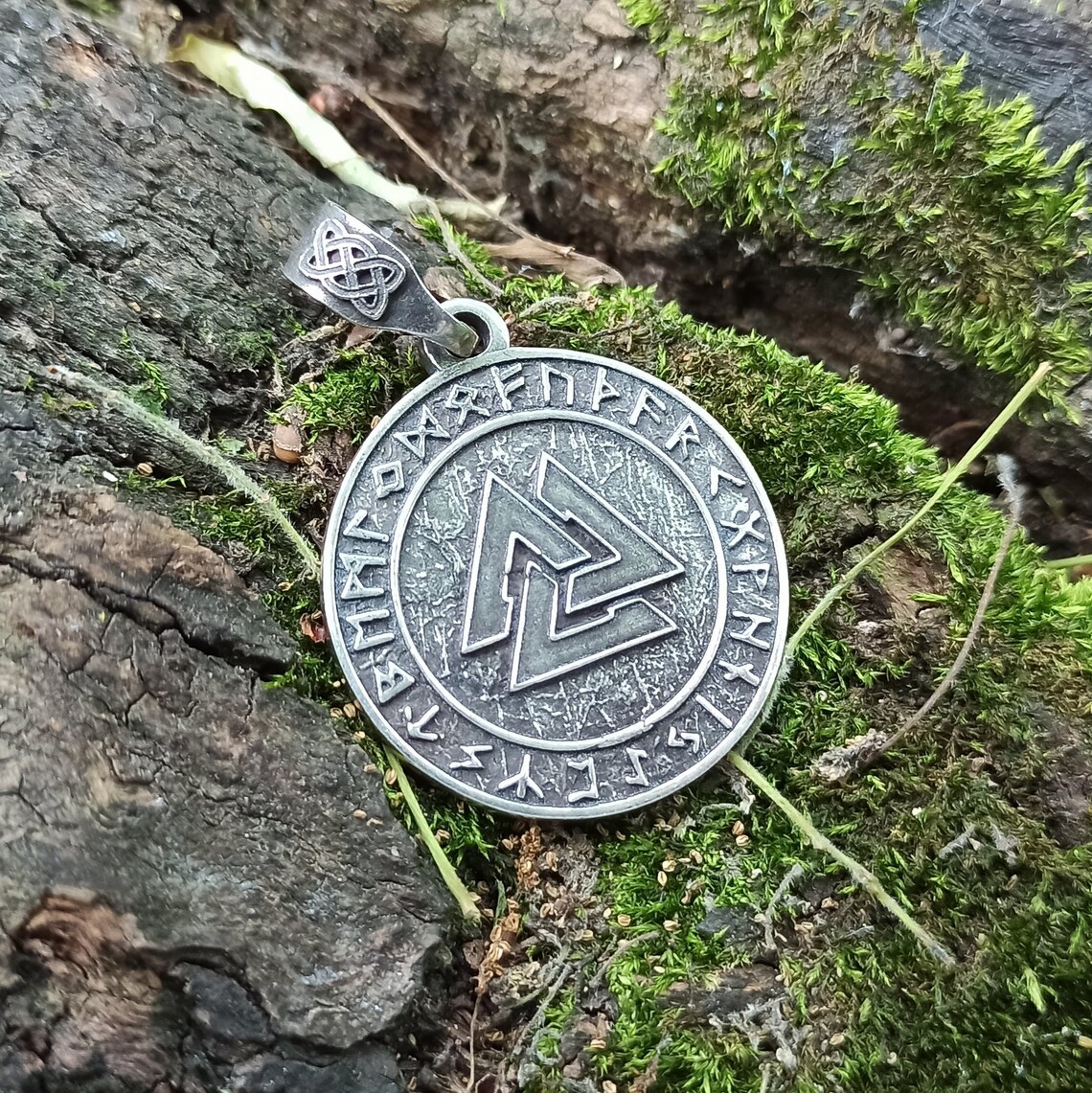 Valknut Symbol Pendant Mens Viking Necklace Norse Jewelry - Etsy