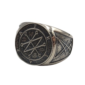 Azazel Sigil Demon Ring Occult Gothic Satanic Jewelry - Etsy
