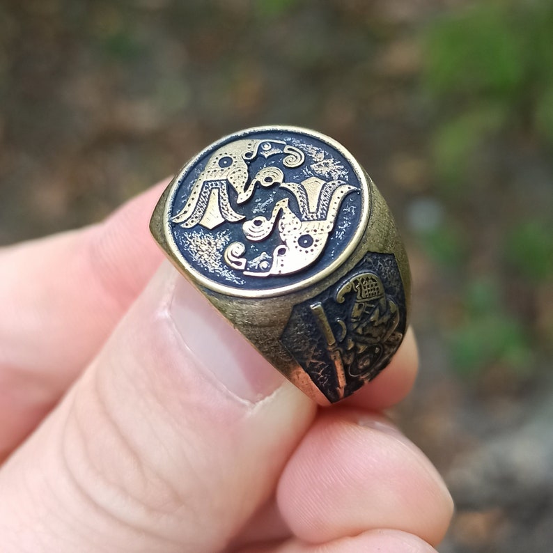 Norse Raven Ring Ancient Viking Artifacts Jewelry Men - Etsy