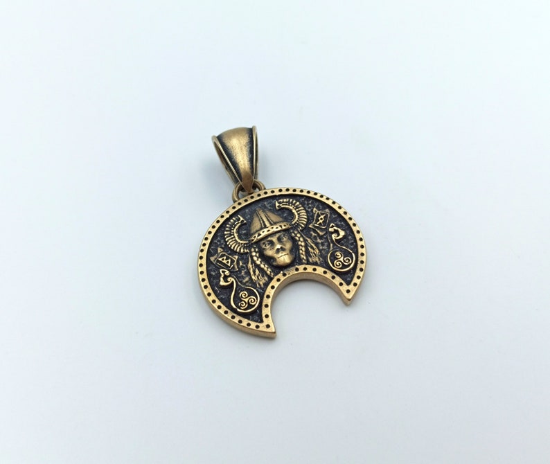 Freya goddess valkyrie rune pendant Viking norse jewelry | Etsy