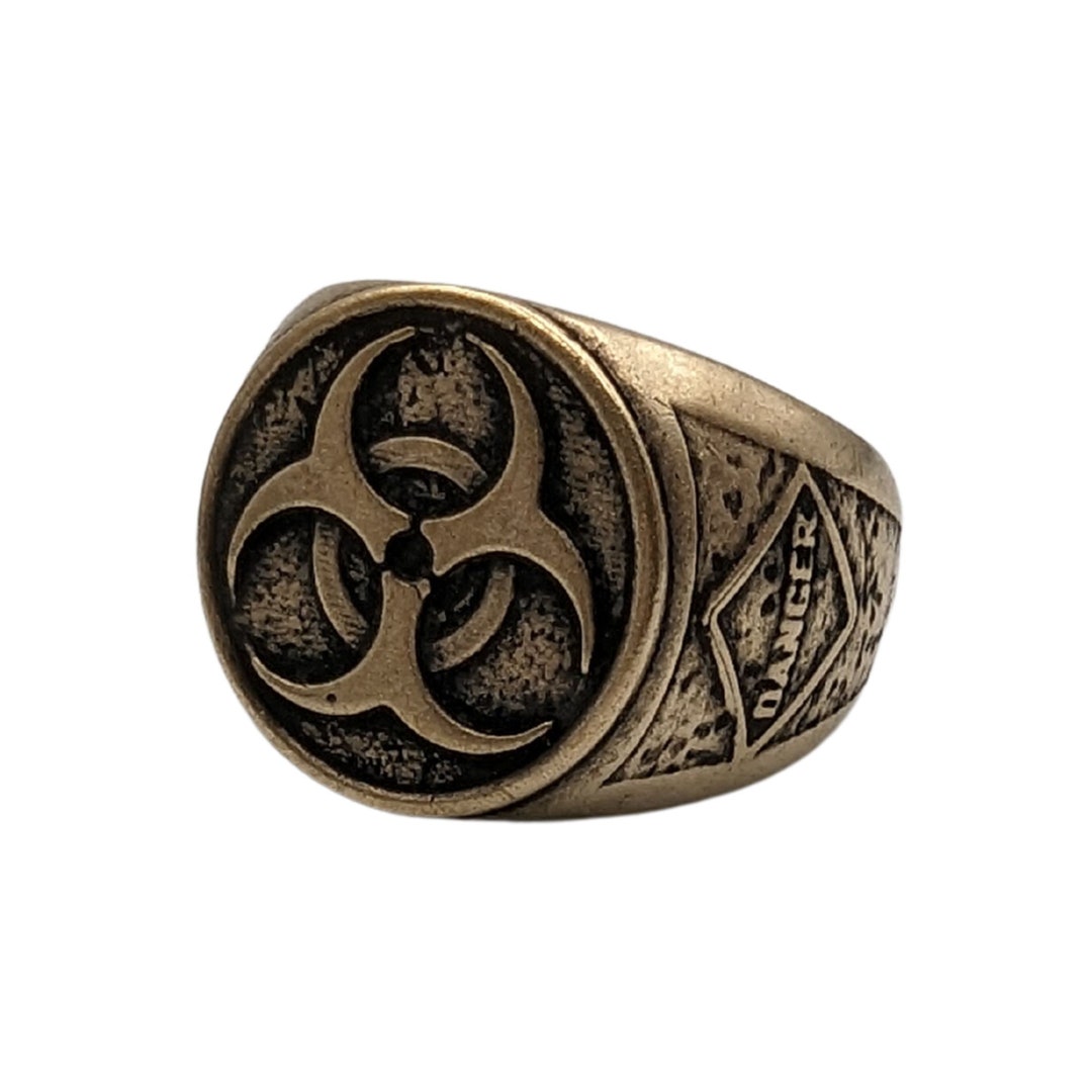 Biohazard Ring Post Apocalyptic Stalker Cyberpunk Jewelry - Etsy