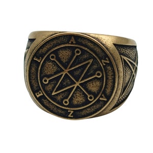 Azazel Sigil Demon Ring Occult Gothic Satanic Jewelry - Etsy