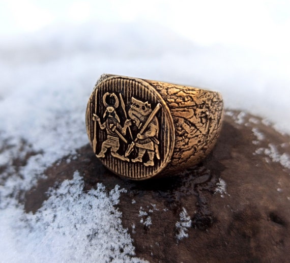 Ancient Viking Ring Norse Rune Jewelry Torslunda Danser - Etsy