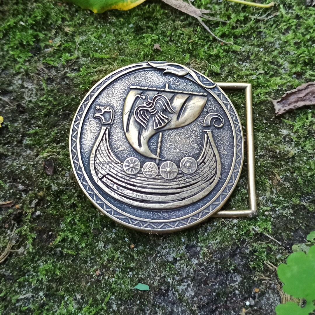 Viking Drakkar Belt Buckle for Men | Custom Norse Buckles | Mens Gifts ...