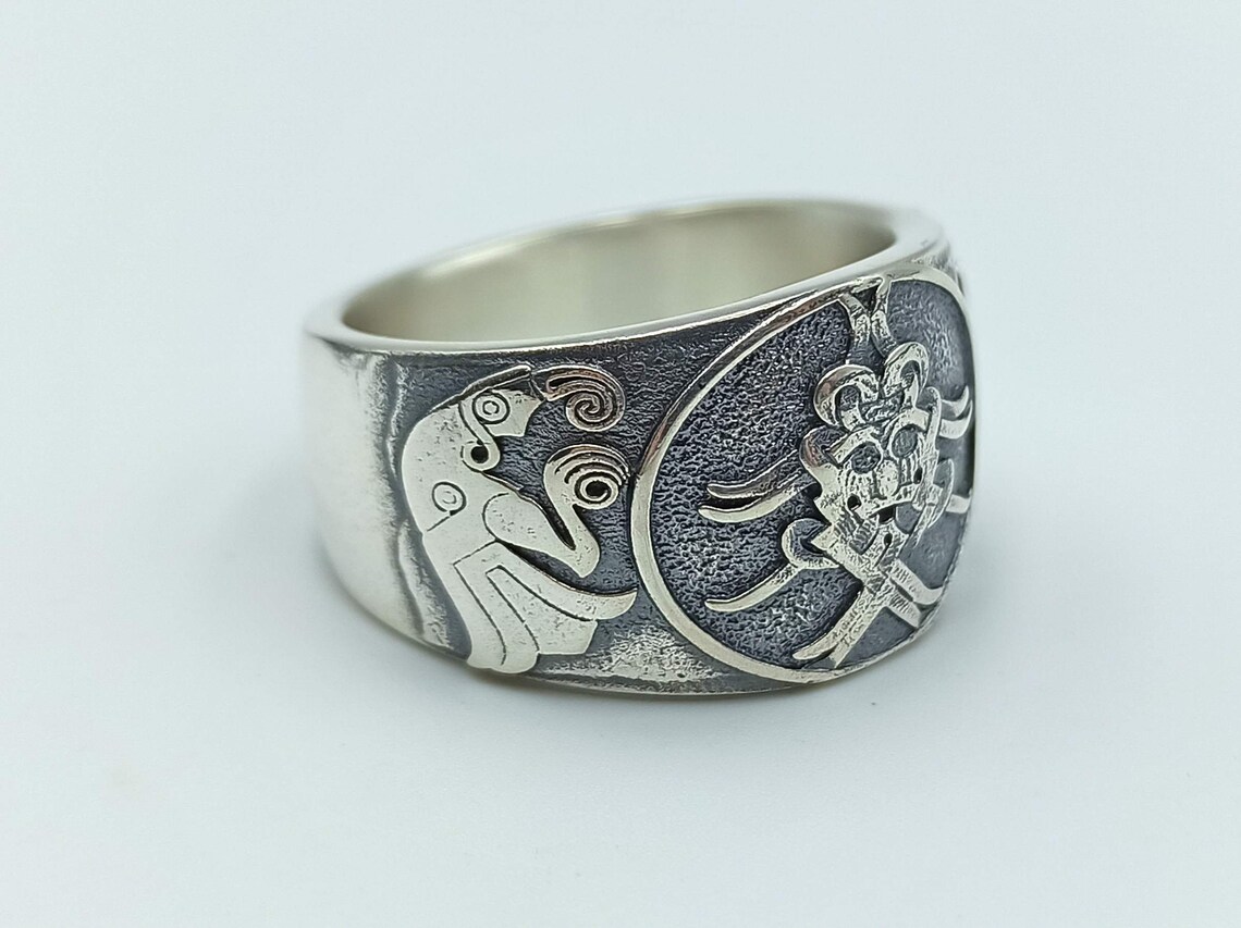 Mask of Odin norse ring viking mythology jewelry | Etsy