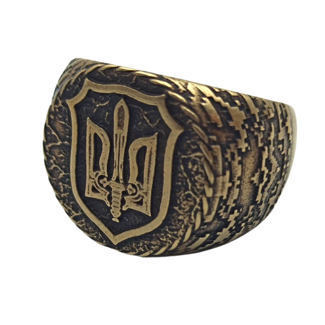 Ukraine Coat of Arms Signet Ring Ukrainian Tryzub Jewelry - Etsy