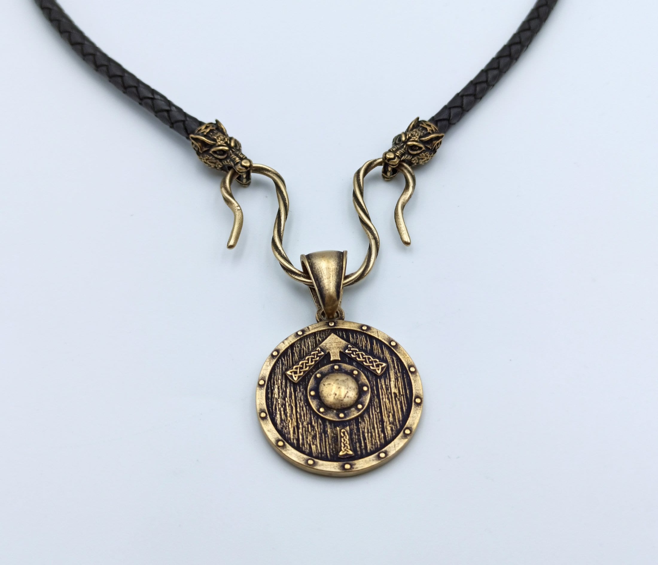 Tyr rune Viking shield pendant Norse necklace | Etsy