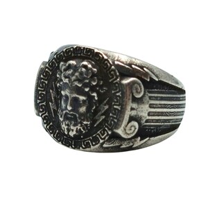 Zeus Signet Ring Men Greek Mythology Jupiter Jewelry - Etsy