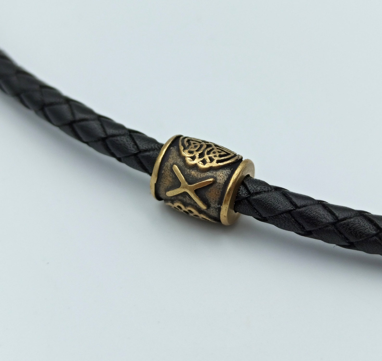 Gebo rune viking runes beads knife lanyard bead | Etsy