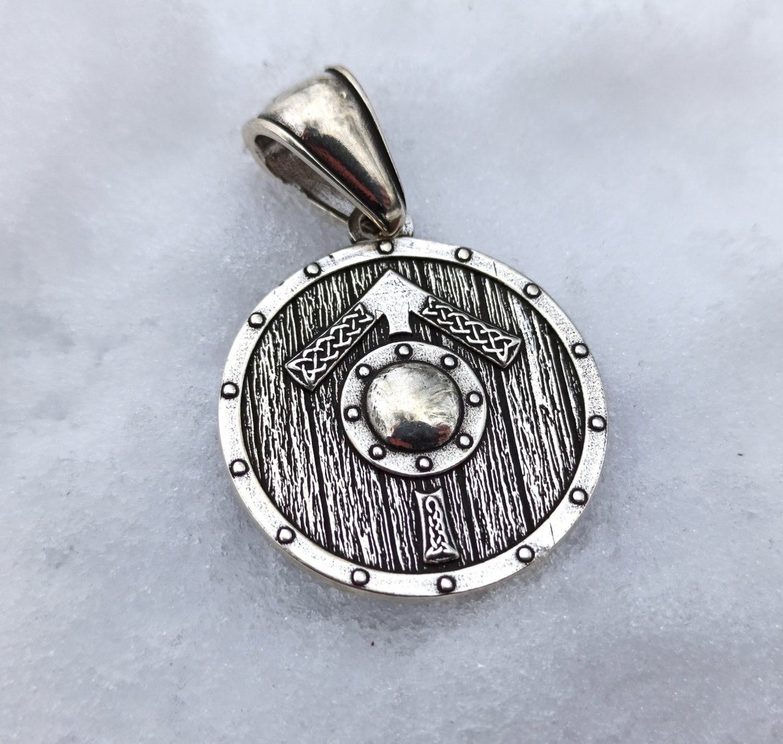 Norse Shield Pendant Tyr Rune Viking Necklace Jewelry | Etsy