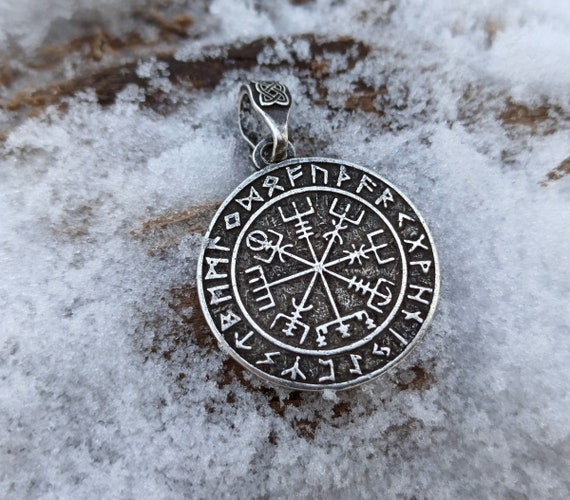 Vegvisir Pendant Futhark Nordic Runes Viking Necklace | Etsy