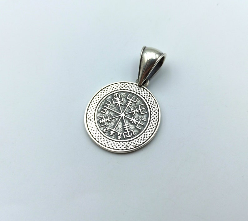 Vegvisir pendant Rune compass Norse necklace Viking | Etsy