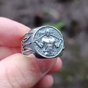 Ukrainian Cossack Custom Signet Ring Men Warrior Jewelry Made in ...