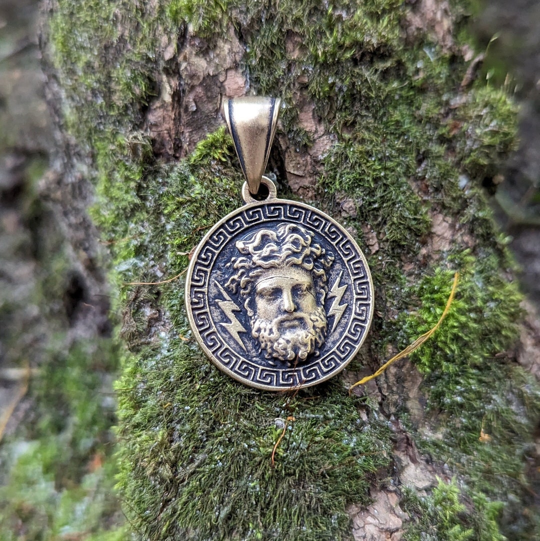 Zeus Pendant Greek God Necklace Ancient Hellenic Mythology Jewelry - Etsy