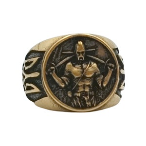 Ukrainian Cossack Custom Signet Ring Men Warrior Jewelry Made in ...