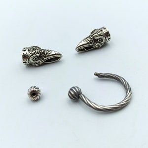 Viking Raven Necklace Clasp Odins Ravens Jewelry Findings - Etsy