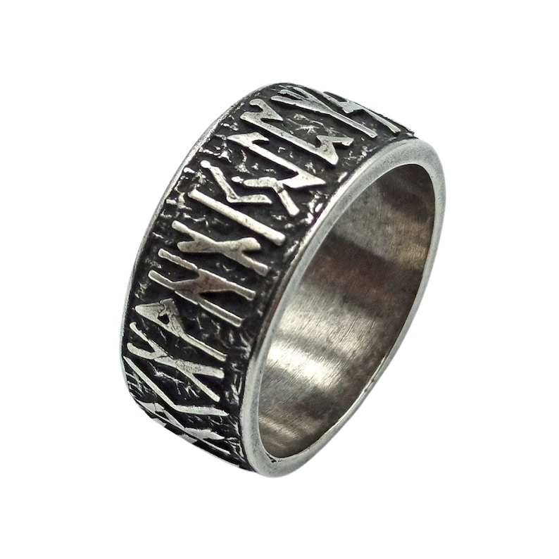 Elder Futhark Norse Ring | Viking Rune Jewelry - Etsy