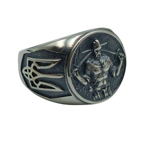 Ukrainian Cossack Custom Signet Ring Men Warrior Jewelry Made in ...