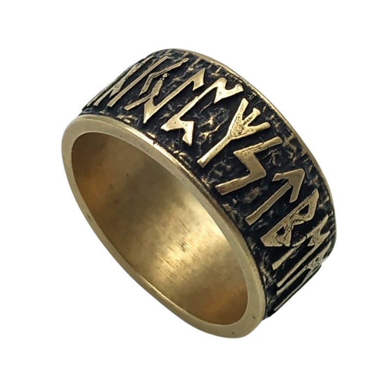 Elder Futhark Norse Ring Viking Rune Jewelry - Etsy