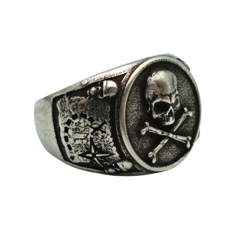 Pirate Skull Jolly Roger Signet Ring Jewelry Men - Etsy