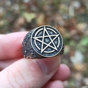 Wiccan Magic Pentacle Ring Witchcraft Witchy Jewelry - Etsy