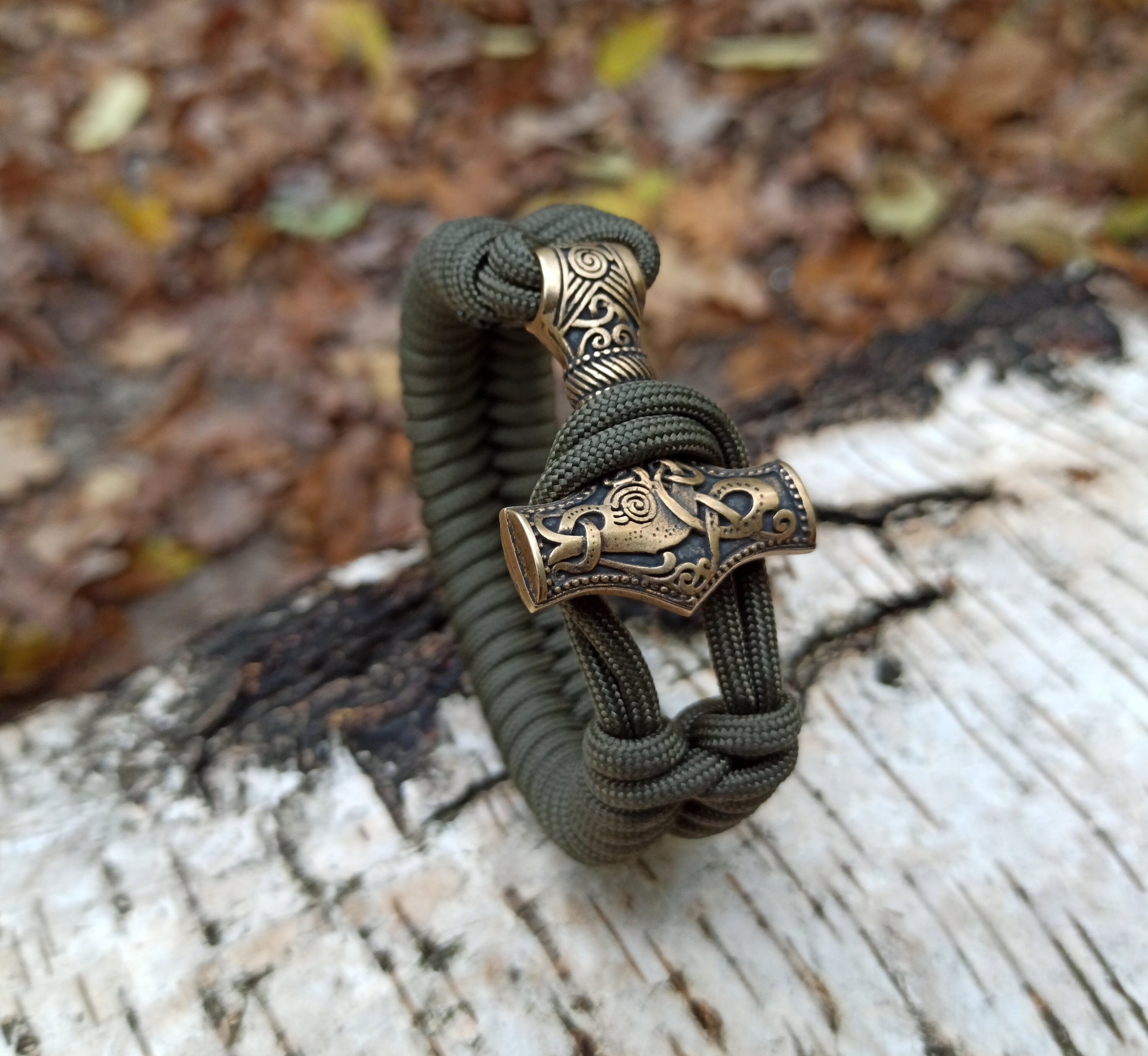 Mjolnir replica paracord bracelet Viking style jewelry men | Etsy