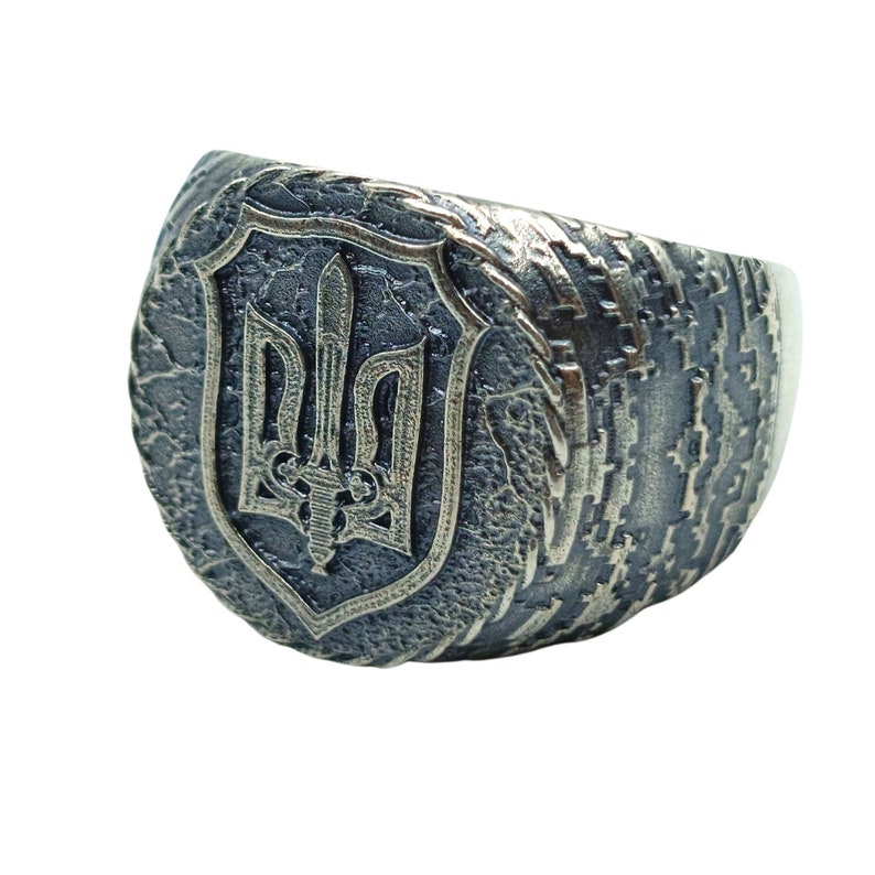 Ukraine Coat of Arms Custom Signet Ring Men Ukrainian Jewelry - Etsy