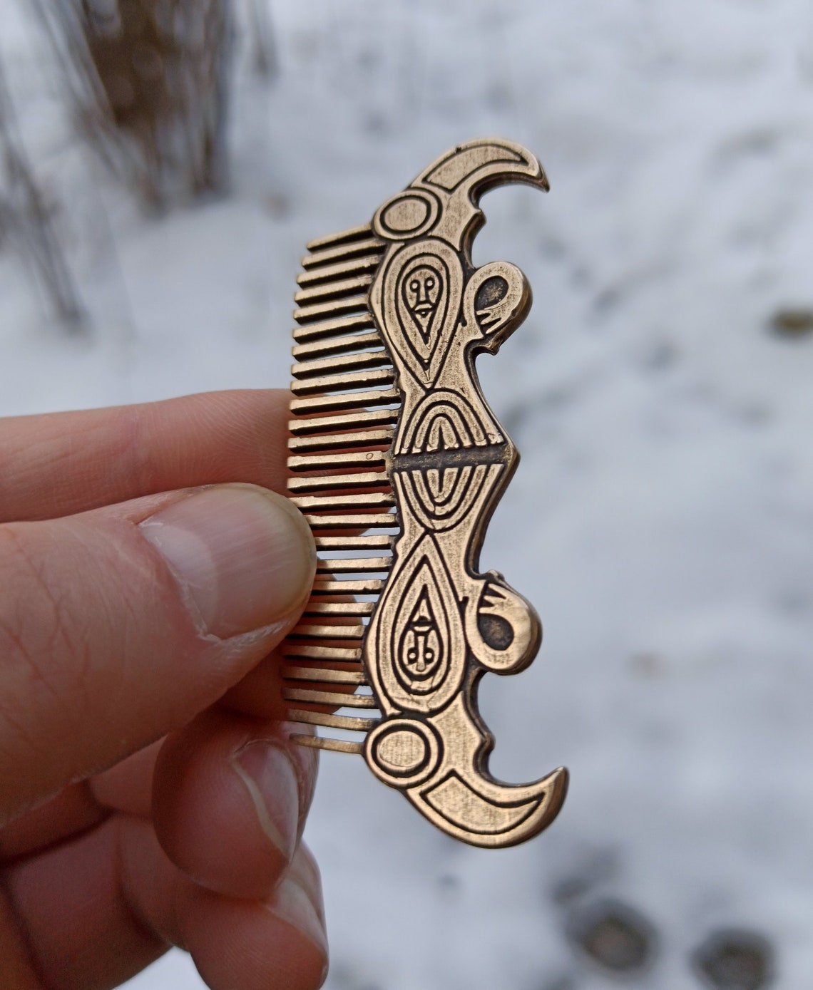 Viking beard metal comb mens gifts pocket accessories | Etsy