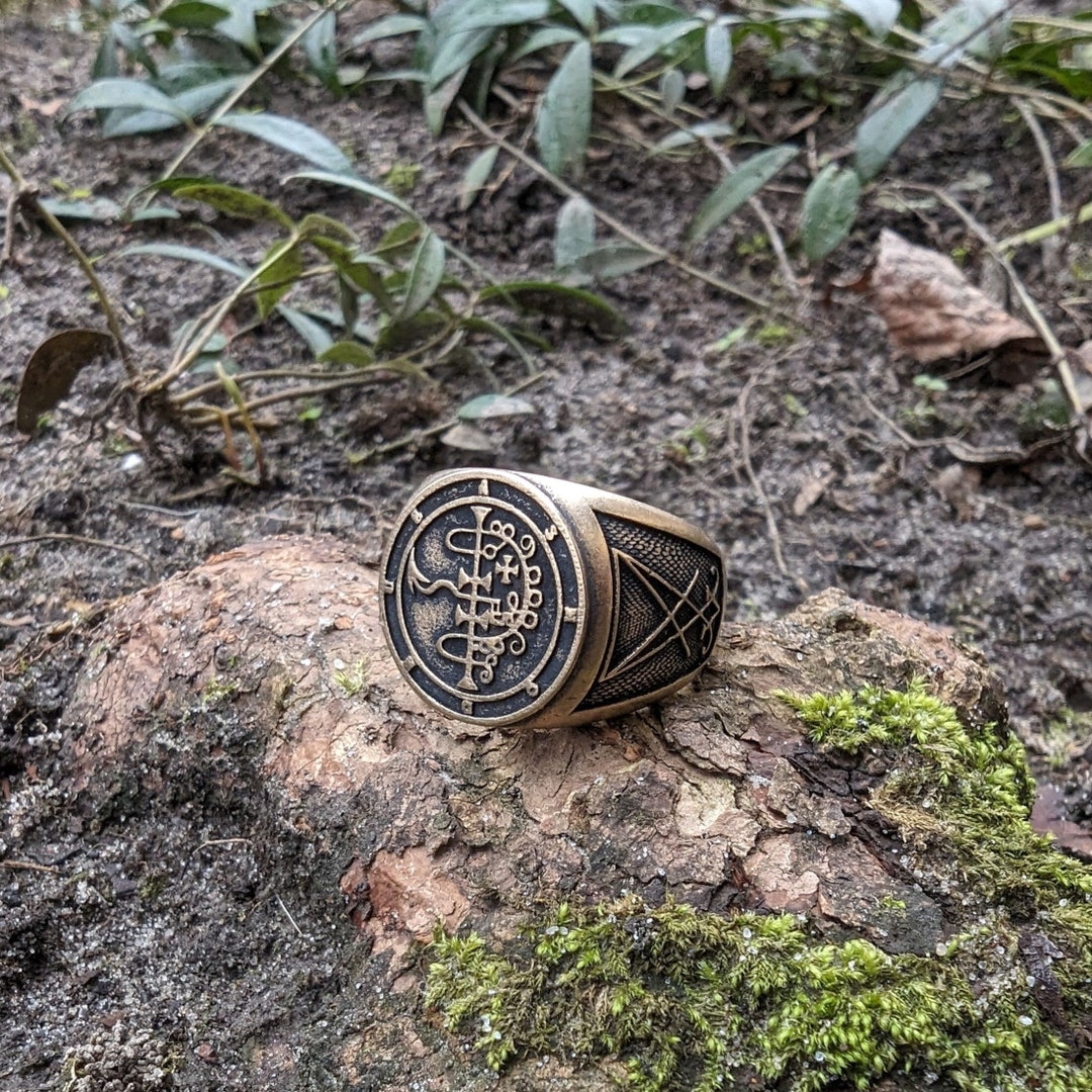 Asmodeus Sigil Demon Ring Occult Satanic Jewelry - Etsy