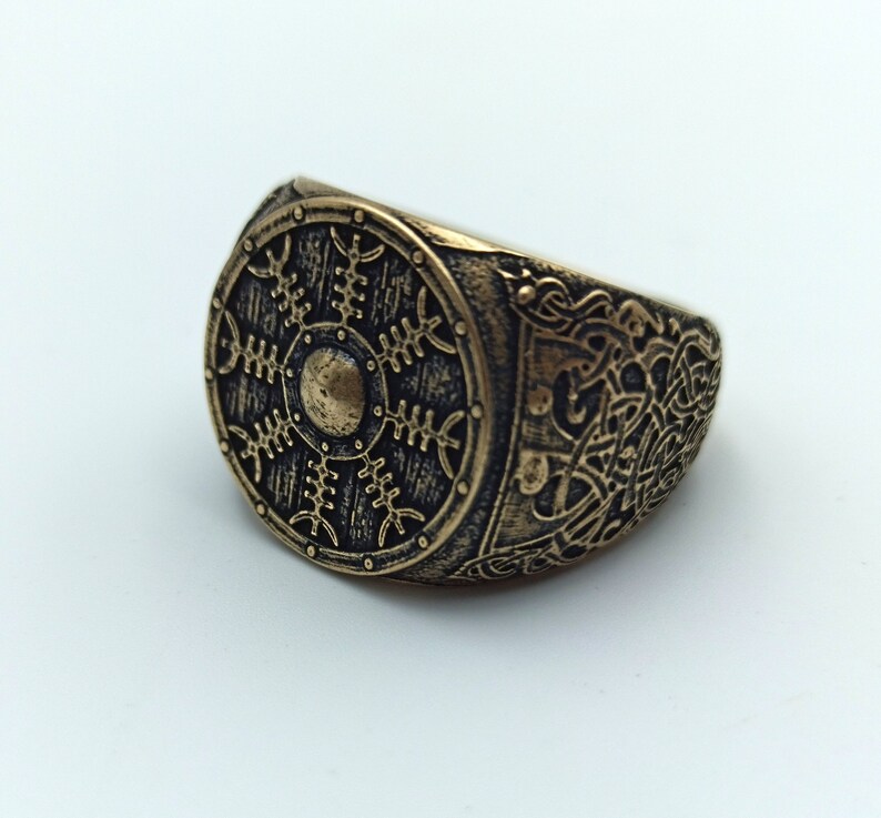 Aegishjalmur Norse Shield Ring Viking Jewelry - Etsy