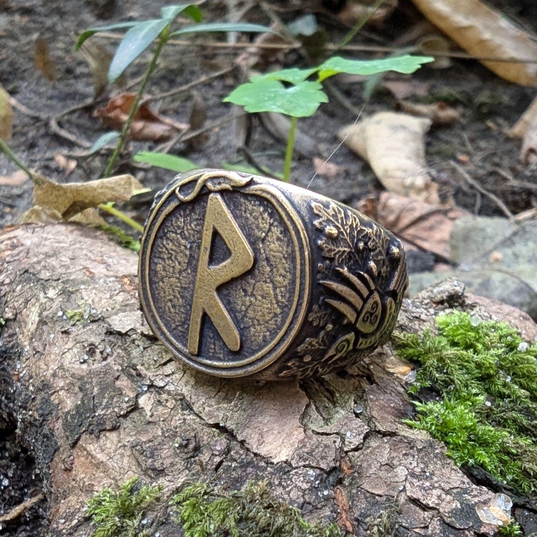 Raido Rune Signet Ring Norse Viking Pagan Jewelry - Etsy