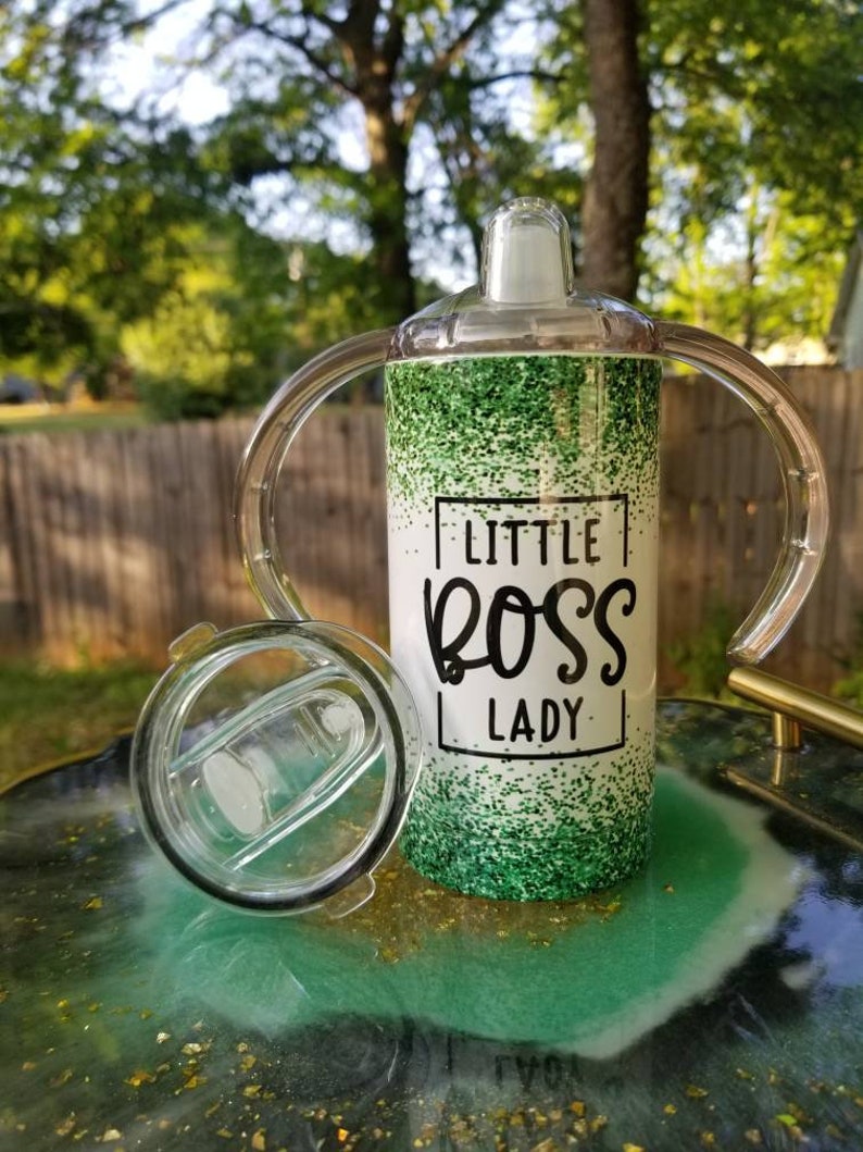 Grow With Me Sublimated Straight Sippy Cup "little Boss Lady" - Etsy