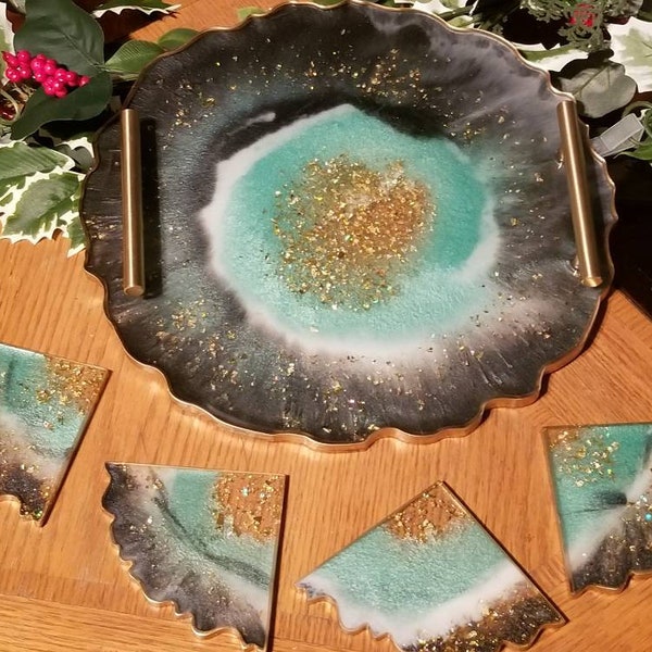 Geode Resin Tray - Etsy