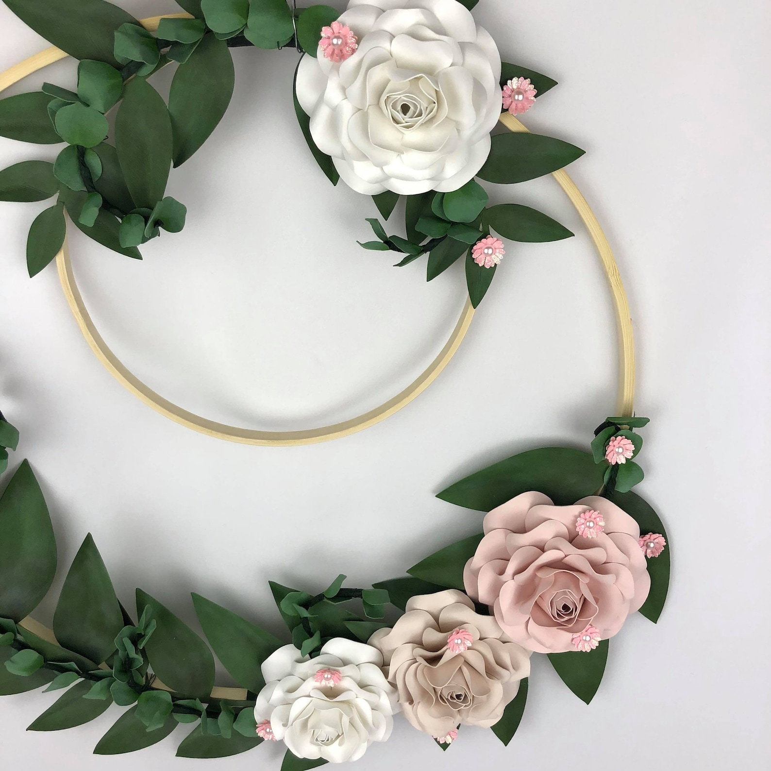 Aros decoración aro de flores flor flor de papel | Etsy