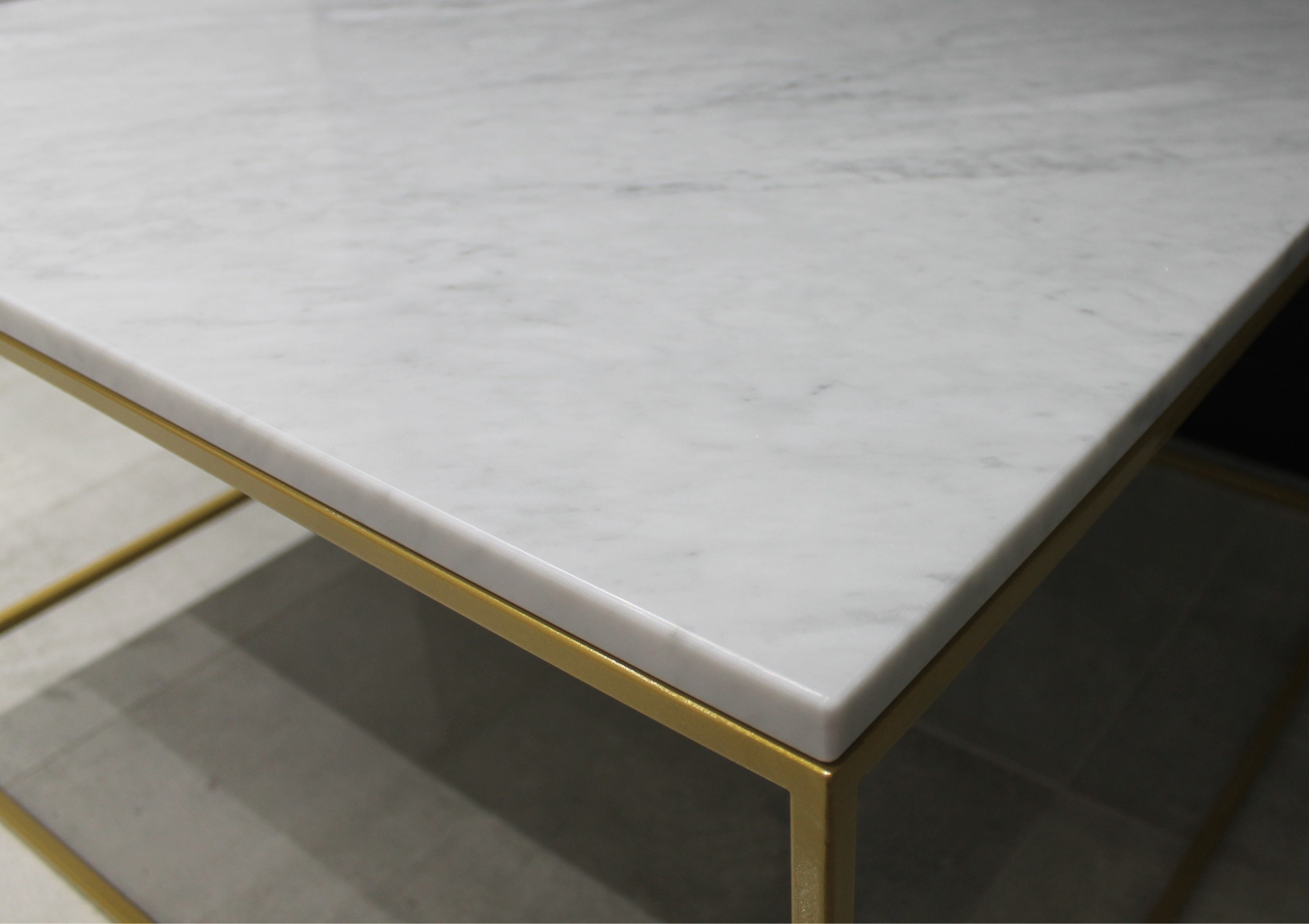 Marble Mild Steel Framed Gold Powder Coated Coffee Table - Etsy UK