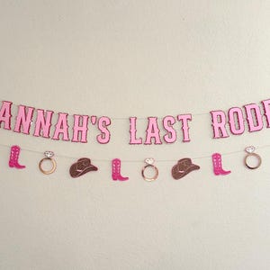 Last Rodeo Banner With Name - Personalized Banner - Bachelorette Party ...