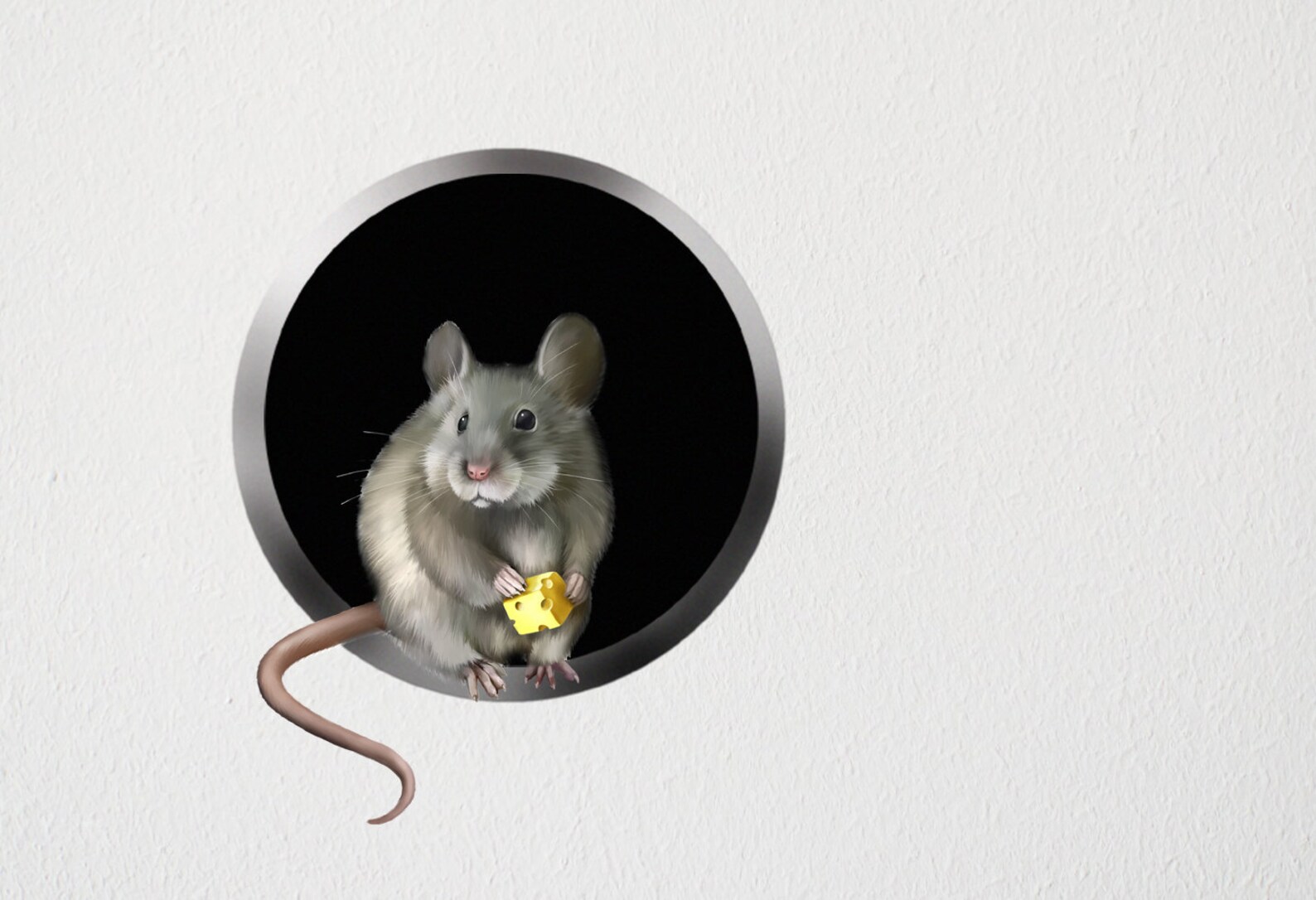 Realistic 3D Mouse Wall Sticker | Etsy
