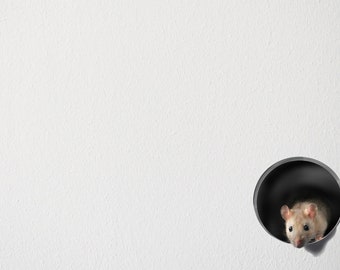 Realistic 3D Mouse Wall Sticker - Etsy