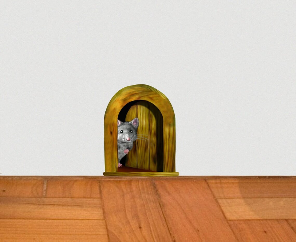 Realistic 3D Mouse Wall Sticker - Etsy