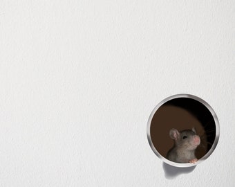 Realistic 3D Mouse Wall Sticker - Etsy
