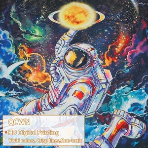 Trippy Astronaut Wall Tapestry Galaxy Space Poster - Etsy