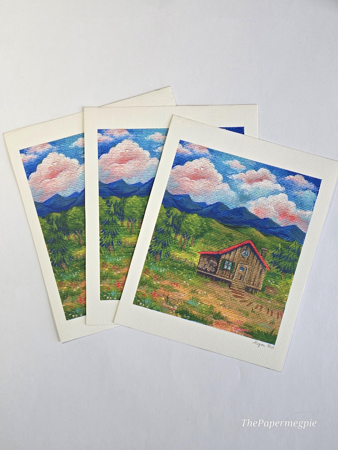 Farmhouse Art Prints, 4x5 Art Print, Mini Artwork, Gifts for Gamers ...