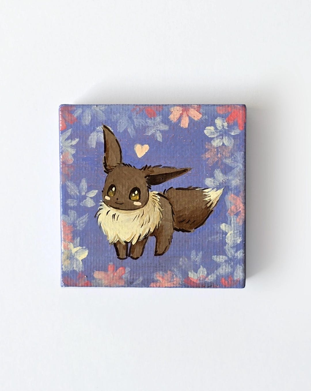 Purple Video-game Character, 2x2 Mini Painting, Videogame Inspired Art ...