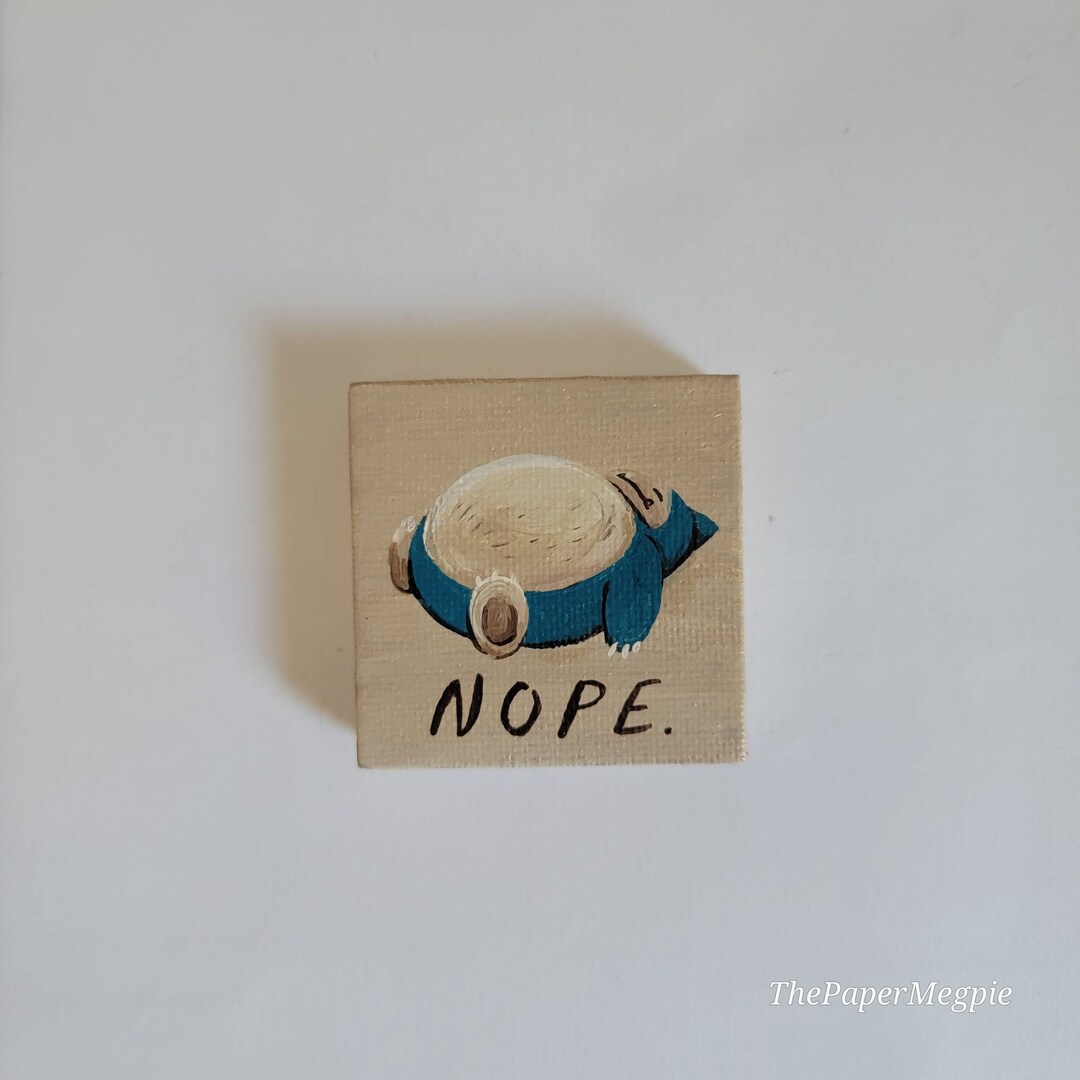 Lazy Video-game Character, 2x2 Mini Painting, Videogame Inspired Art ...