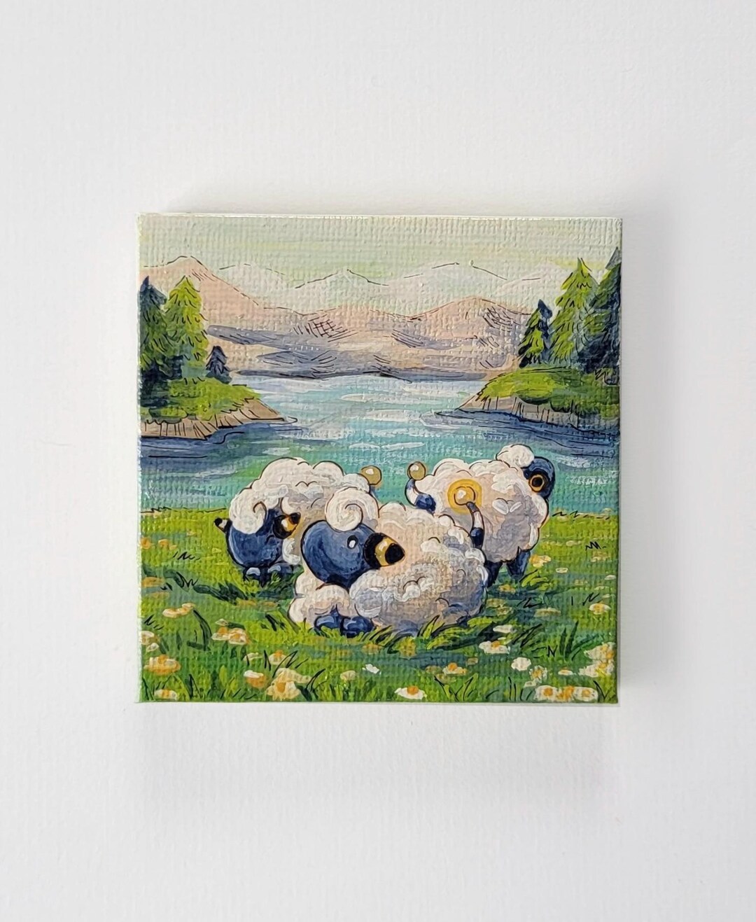 Video Game Inspired Art, 3x3 Mini Painted Canvas, Gift Idea for Gamers ...