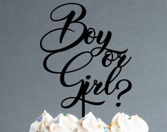 Boy or Girl Cake Topper | Etsy Australia