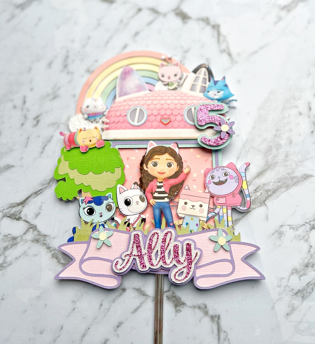 Custom Gabby Inspired Cake Topper, Personalised Cake Topper, Custom ...
