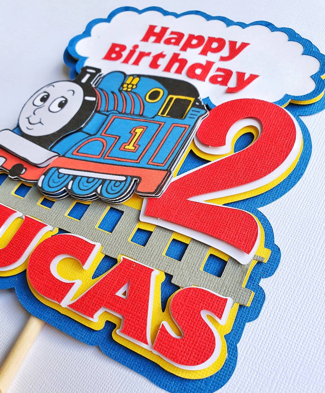 Thomas the Tank Engine Cake Topper Birthday Decorations | Etsy